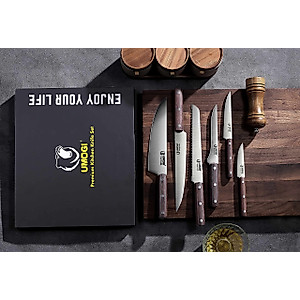 Premium 10 Inches German High-Carbon Stainless Steel Bread Knife - Ultra Sharp Serrated Blade, Full Tang Natural Wooden Handle - Ideal for Slicing Bread Cake Fruits & Vegetables