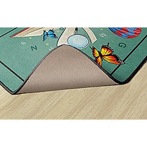 Flagship Carpets Explore Through Reading Children's Educational Area Rug for Kids Bedroom Mat, Home Play Room or Classroom Carpet, 3' x 5', Multicolor