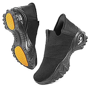 ENOSKY Hands Free Shoes for Women,Slip-ins Shoes,Women's Walking Shoes,Womens Slip on Sneakers,Non Slip Shoes for Women,Arch Support Shoes for Women,Black