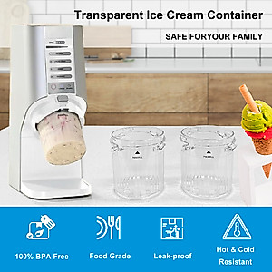 CUTIECLUB Pack of 4 Ice Cream Pint Containers and Lids for Ninja CREAMi Breeze NC100 & NC200 Series CREAMi Ice Cream Makers, Replacement Cups BPA-Free & Dishwasher Safe