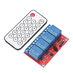Receiving Relay Module Control Switch, Multiple Buttons 4 Channel Relay Module Receiver Set Labor Saving with Internal Battery for Electrical Components(#1)