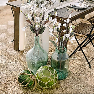 HO2NLE 2PCS Artificial Silk Magnolia Flowers Real Touch Fake Floral Branches Home Garden Restrant Hotel Parties Wedding Table Centenpieces Arrangements Decor Spray in White 30 inches