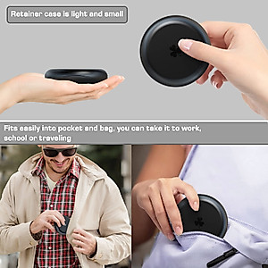 BVN Retainer Case, with 2 Pcs Aligner Removal Tool, 2 Pcs Mouth Guard Case, Black Denture Case, Mouthguard Case, Retainer Box, Denture Box for Disassembly of Oral Care.