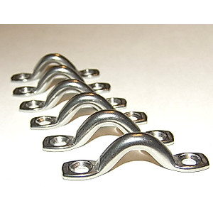 Deck Loop, Pad Eye, Kayak, Canoe, 316 Stainless Steel 6 Piece Set N.W. Tarp & Canvas