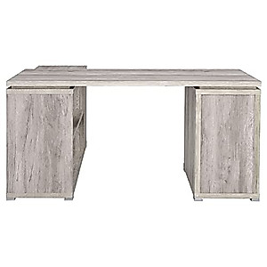Coaster Home Furnishings Yvette L-Shape Grey Driftwood Office Desk (801516)
