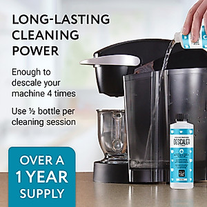 Descaler (2 Pack, 2 Uses Per Bottle) - Made in the USA - Universal Descaling Solution for Keurig, Nespresso, Delonghi and All Single Use Coffee and Espresso Machines