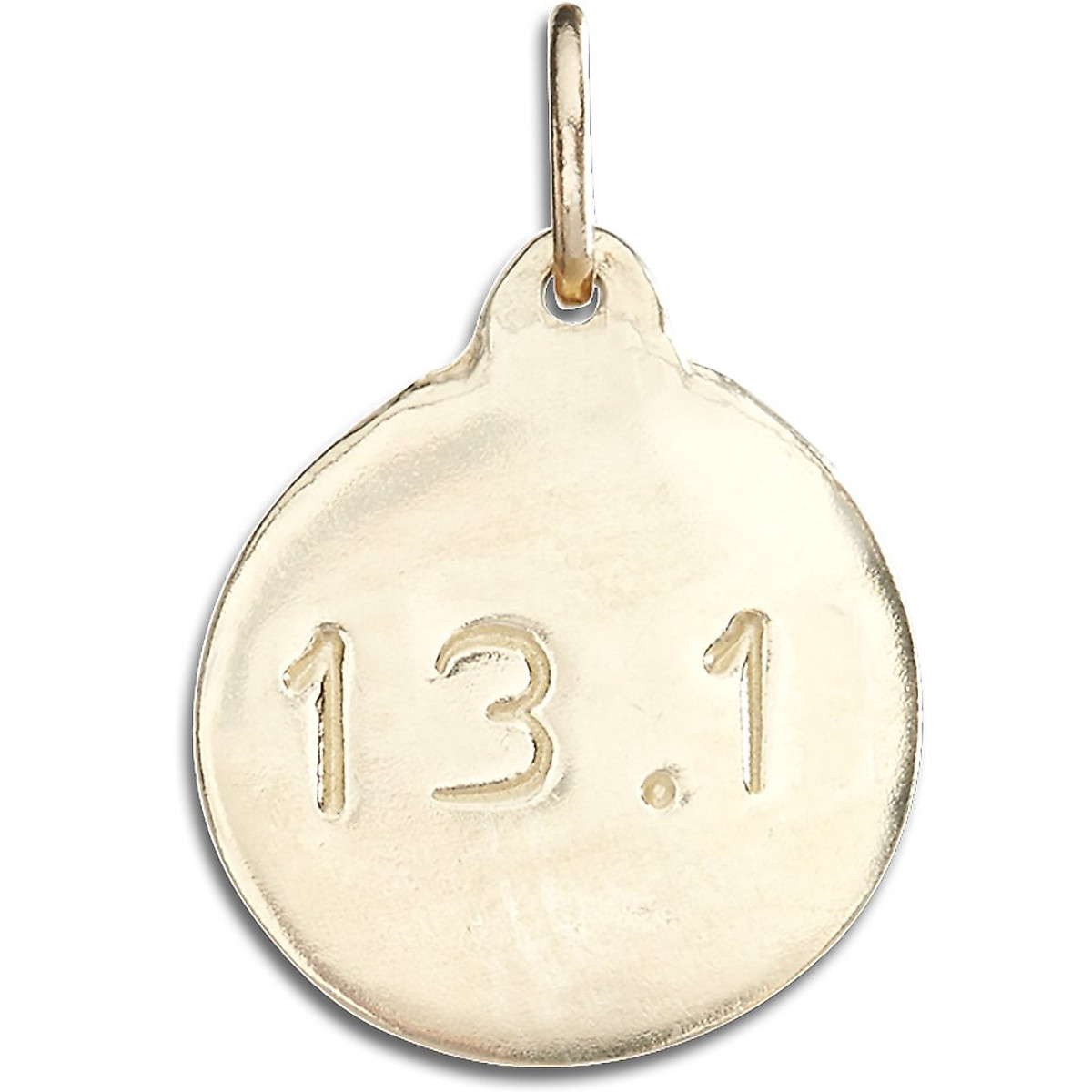Helen Ficalora "13.1" Half Marathon Disk Charm Yellow Gold