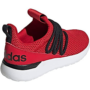 adidas unisex child Lite Racer Adapt 3.0 Running Shoe, Scarlet/Core Black/White, 5 Big Kid US
