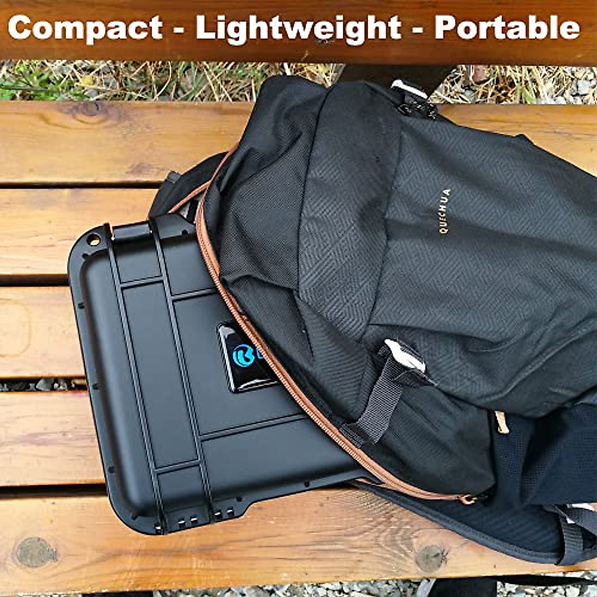 Lekufee Small Waterproof Hard Case Compatible with DJI Osmo Action 3 Combo and More DJI Action Camera Accessories (Case Only)