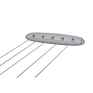 Strata Retractable Clothesline Indoor - Wall Mounted 5 Cable Retractable Laundry Line for Wet & Dry Clothes - 10 ft per Cable