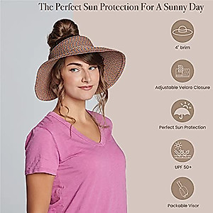 San Diego Hat Company's Signature Women's Ultrabraid Large Brim Visor