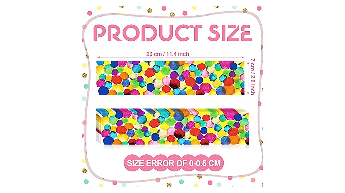 60 Pcs Classroom Bulletin Board Borders, Colorful Dot Classroom Borders ...