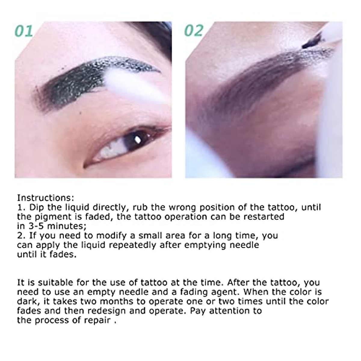 Scar Repair Serum, Eyebrow Lip Microblading Color Corrections Serum Tattoo Removal Remover Pigment Fading Serum 10ml