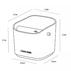 MHW-3BOMBER Espresso Knock Box Removable Stainless Steel Bar Coffee Puck Knock Box Coffee & Espresso Grounds,Non-Slip Base 4.8 Inch Espresso Accessories Black GB5960B