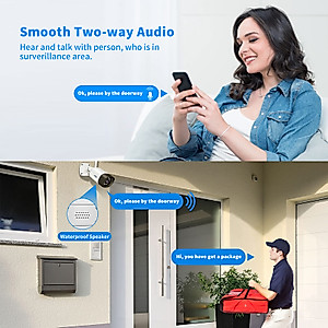 Hiseeu Security Cameras Wireless Outdoor System 5MP PTZ&Bullet Cameras IP66 Waterproof -Night Vision Motion Alert with 1TB Storage WiFi Security Camera No Monthly Fees