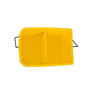 Industrial Mop Bucket with Wringer, Basics Side Press 5.28 Gallon Commercial Mop Bucket with 4 Wheels Yellow Color Combo Bucket for Home Cleaning