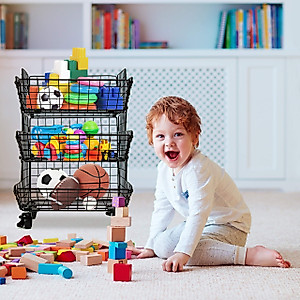 Kitchen Fruit Basket Stand 3 tier with wheels under sink organizers and storage for potatoes & onions produce holder storage bins vegetable holder for kitchen & house holder items