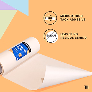 6" x 100' Roll of Paper Transfer Tape for Vinyl, Made in America, Premium-Grade Transfer Paper for Vinyl with Layflat Adhesive for Cricut Vinyl Crafts, Decals, and Letters