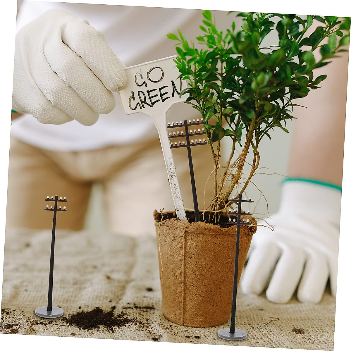 Asakkura 30 pcs for Train Railroad Early Telegraph Telephone Scenery Educational Traffic Layout Railways Diorama Architecture DIY Model Models Scene Adorns Miniature Decoration Accessories