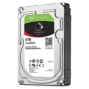 Seagate 6TB IronWolf NAS SATA 6Gb/s NCQ 128MB Cache 3.5-Inch Internal Hard Drive (ST6000VN0041)