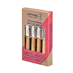 OPINEL Essentials Kitchen Knife Box Set - Olive Wood