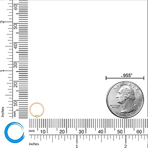 Lavari Jewelers 16 Gauge Universal Captive Bead Hoop Ring in 14k Yellow Gold 1.2 mm