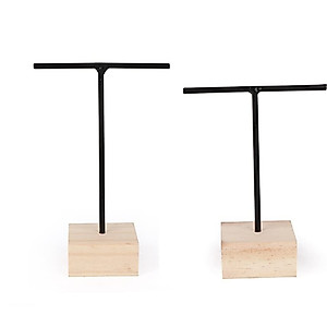 Jewelry Box 2Pcs T Bar Earring Display Stand Earring Holder Jewelry Tower Holder for Retail Show Tabletop for Women Travel Storage (Color : A Size : 2PCS)