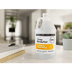 Clean Revolution Foaming Hand Soap Refill Supply Container, Ready to Use Formula, Dreamy Citrus Fragrance, Gluten Free, 128 Fl. Oz