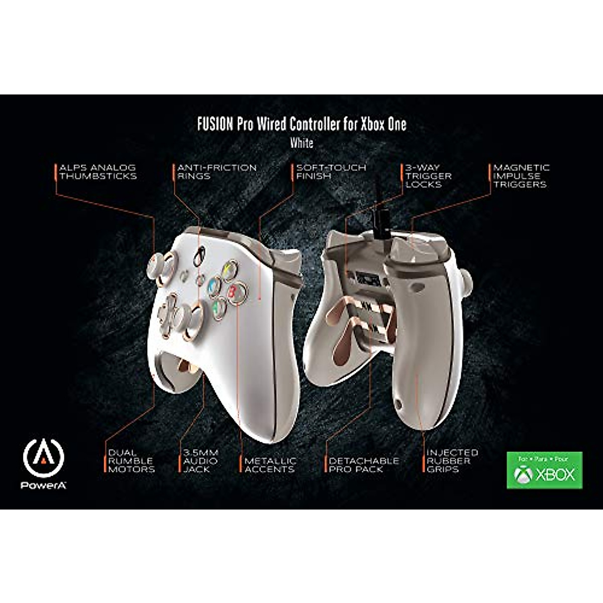 PowerA Fusion Pro Wired Controller For Xbox One - White