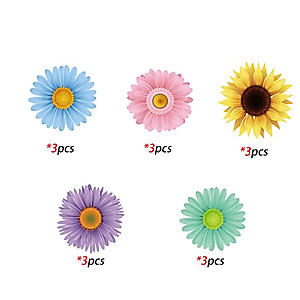 Anor Wishlife 30Ct Autume Summer Spring Sun Flower Hanging Swirl Decorations,Themed Birthday Party,Party Supplies,Ceiling Decorations for Girls,Boys,Kids, Bedroom,Classroom,Baby Shower