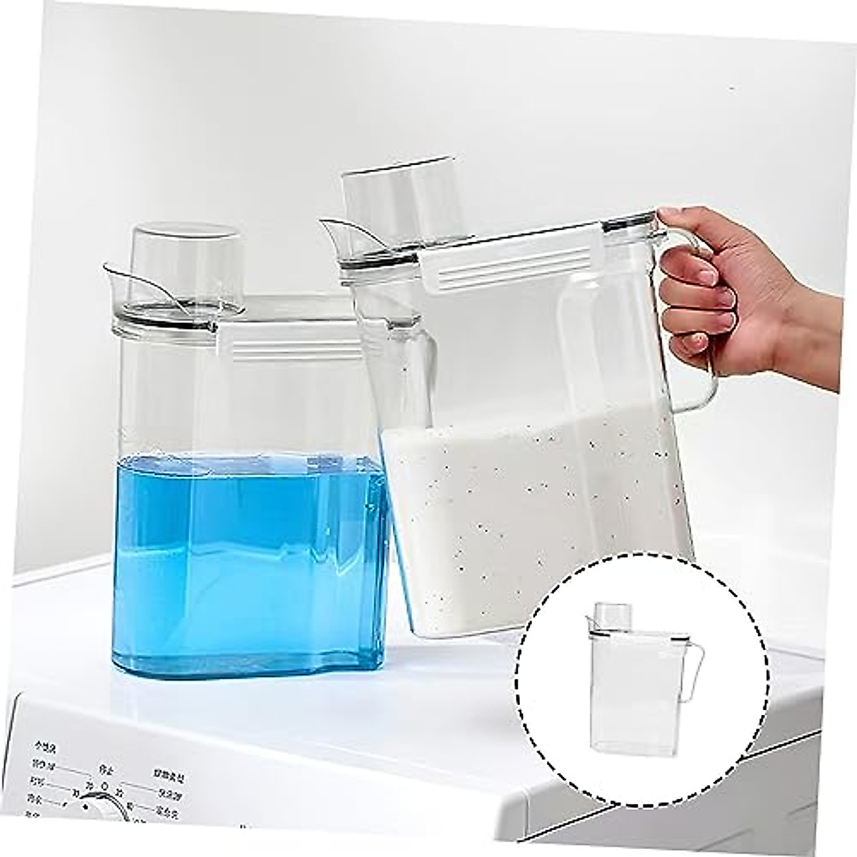 2pcs laundry storage box scent booster beads dispenser scent boosters laundry containers for soap dispensers Liquid Sub Bucket storage barrel with cover plastic