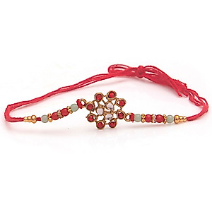 Rakhi for Brother Set of 2 with Greeting Card, Beautiful Designer Raksha Bandhan Rakhi Gift Set for Brother Bhaiya Bhai Bro, Traditional Indian Style Rakshbandhan Rakhi Gifts for Brother