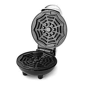 Dash MINI Waffle Iron 4" SPIDERWEB With The Best Keto Chaffle Recipe Book and Journal by Charmed By Dragons (4 inch MINI WHITE SPIDERWEB)
