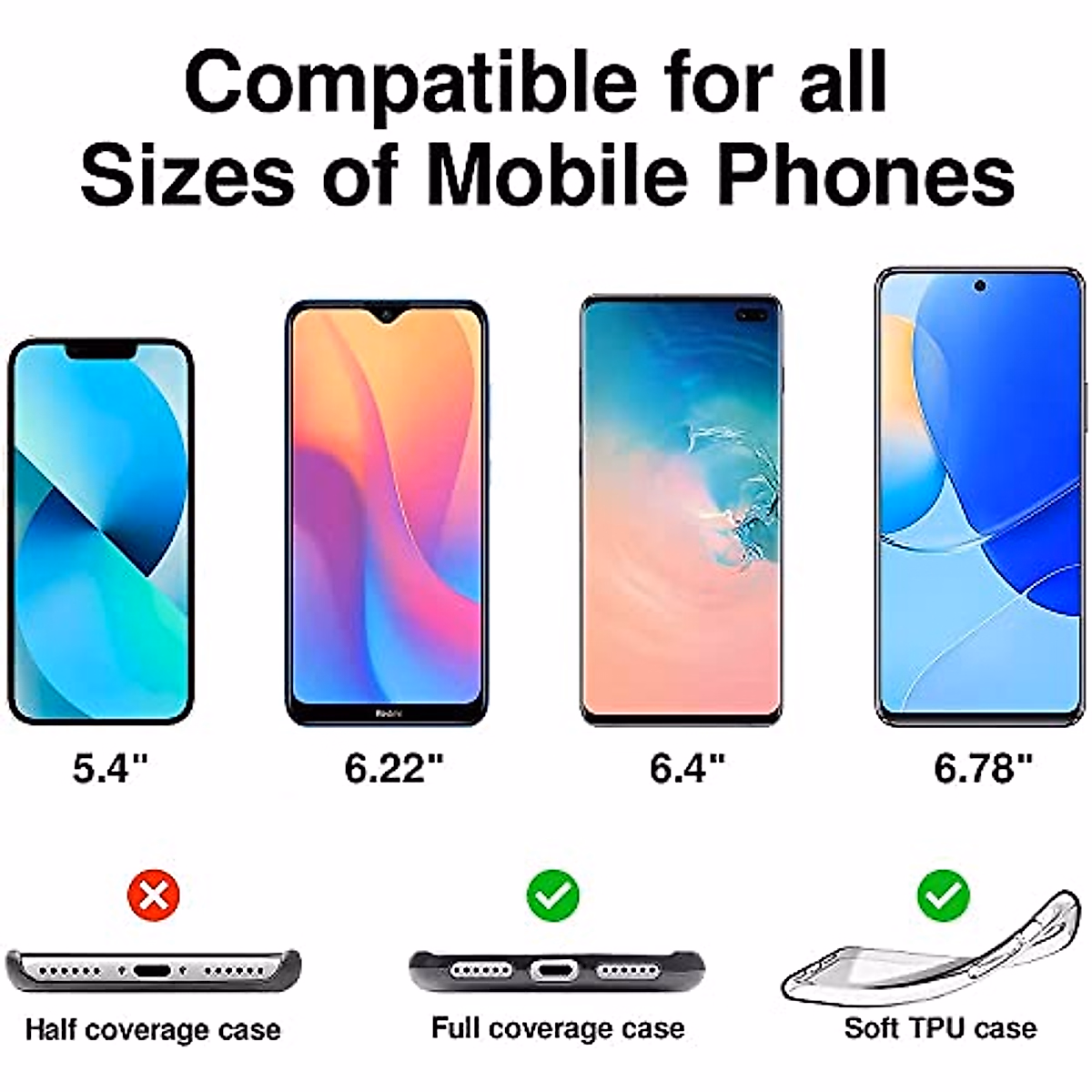 Shantime Infinix Note 30 Pro 4G X678B Case + Universal Mobile Phone Lanyards, Neck/Crossbody Soft Strap Silicone TPU Cover Bumper Shell for Infinix Note 30 Pro 4G X678B (6.78”)