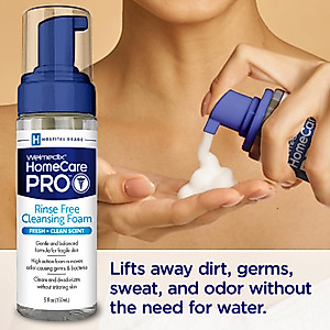 Welmedix Rinse Free Cleansing Foam, 3 in 1 Body Wash, Shampoo and Personal Cleanser for Elderly, Incontinence and Infant Care, Hospital Grade, Sulfate Free, Paraben Free (Pack of 3)