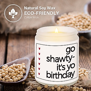 Petalsun Happy Birthday Candle, Birthday Candle for Women, Funny Birthday Gifts for Women, Birthday Gifts for Her, Handmade Lavender Natural Soy Wax Candle