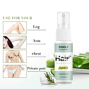 Hair Inhibitor, Hair Removal Spray Painless Non-Irritating Hair Stop Growth Spray for Arm, Leg, Armpit, Hair Removal Inhibitor for Men and Women