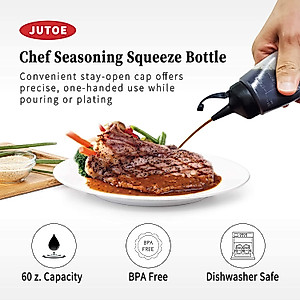 3PACK Plastic Squeeze Bottles,6 oz Plastic Squeeze Squirt Condiment Bottles With Leak-Proof Cap,Condiment Squeeze Bottles Ketchup Squeeze Bottle For Kitchen Use.