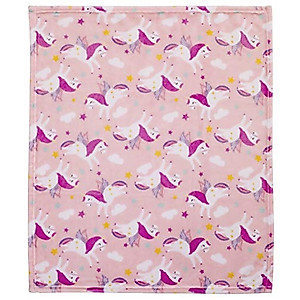 Parent's Choice Plush Baby Blanket, Pink Unicorn