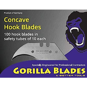 Better Tools - 2-Notch German Concave Hook Blade (100/box)