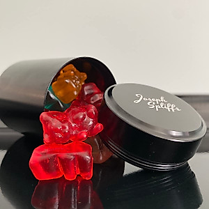 Joseph Spliffs Stash Can - Airtight Container, Waterproof Multipurpose Storage, Leaf Screw-Top Lid Lock - 3 Pack (60ml, 45mm*60mm Black)