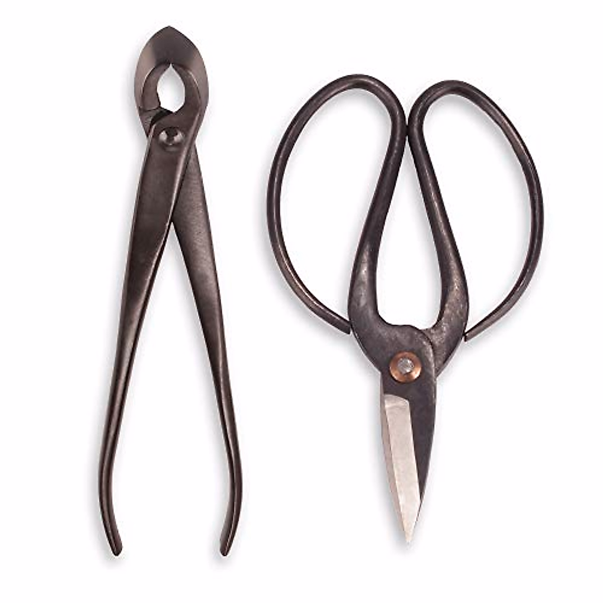 BambooMN Bonsai Basics Set - 8" Concave Cutter, 7" Heavy Duty Shear - 1 Set