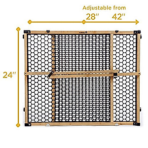 Safety 1st Eco-Friendly Nature Next Bamboo Gate, Bamboo and Black, Fits Spaces between 28" and 42" Wide