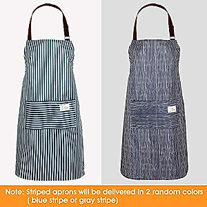 SATINIOR 3 Pieces Women Waterproof Apron with Pockets Adjustable Cooking Aprons Kitchen Bib Apron for Baking Household Cleaning