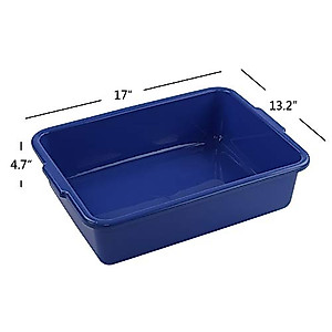 Cand 13 L Commercial Bus Tubs, 4 Packs, Plastic Bus Box/Wash Basin