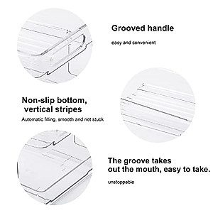 2 Tier Auto Rolling Soda Can Organizer for Refrigerator Freezer & Countertop Pantry Cabinets Beverage Dispenser Rack Clear BPA-FREE Plastic Stacking Container, Clear Transparent Plastic