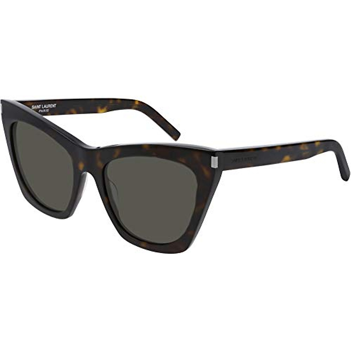 Saint Laurent Woman Sunglasses Tortoise Frame, Grey Lenses, 55MM