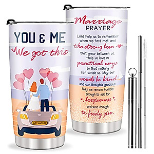 MOVNO Valentines Day Gifts for Her Wife - 20 Oz Stainless Steel Tumbler, Anniversary Wedding Gifts, Wife Gifts from Husband, Romantic Gifts for Her, Christmas Birthday Gift Ideas for Couples