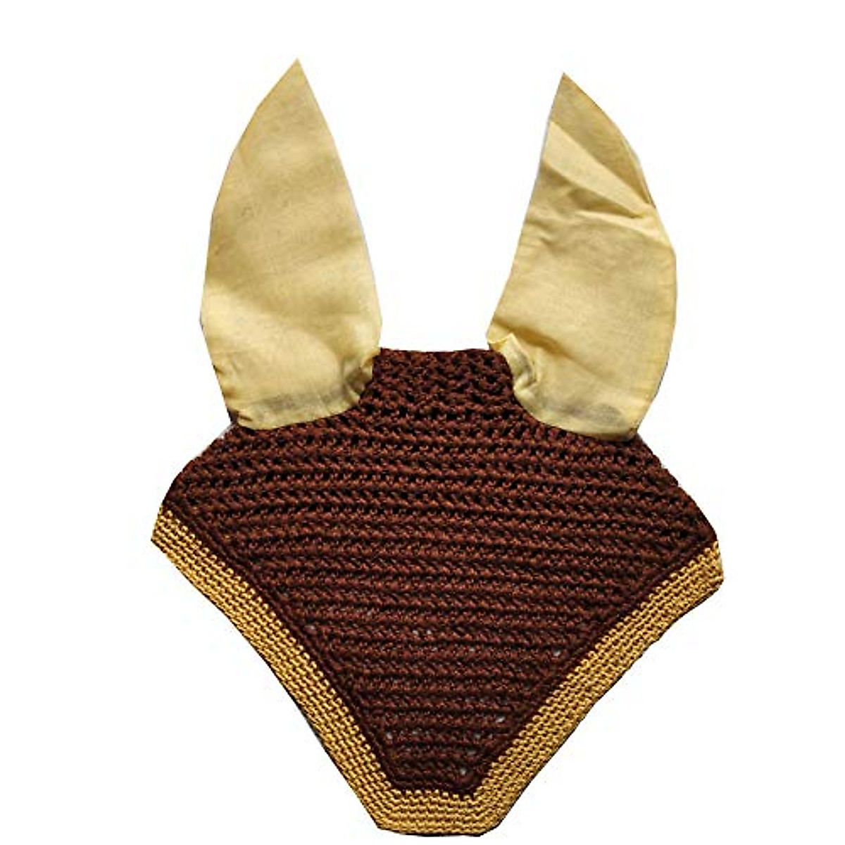 A C Horse Ear Net Crochet Fly Veil Equestrian Fly Bonnet/Veil/mask Standard Size