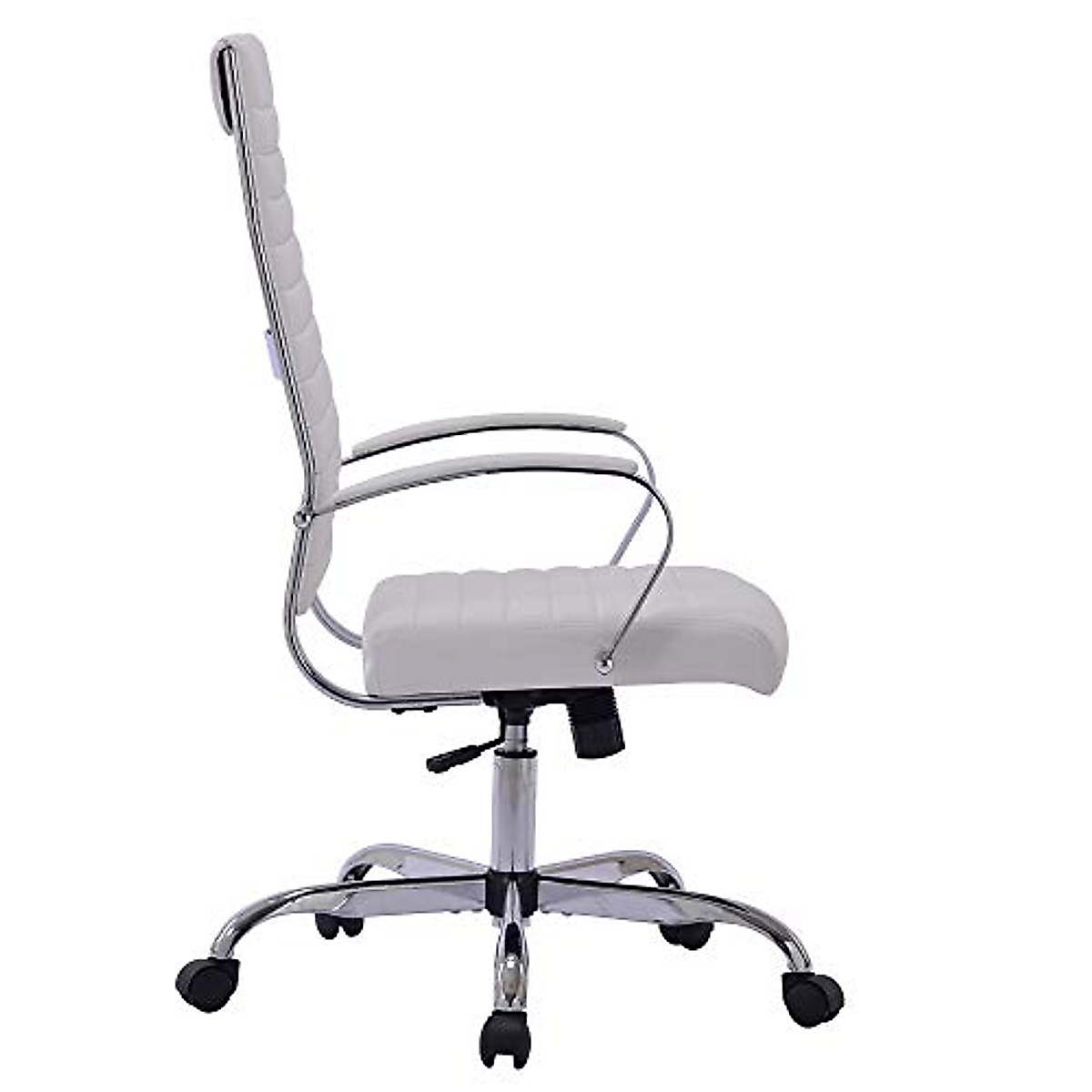 Sidanli White Computer Chair, Modern Desk Chair Conference Chairs with Faux Leather